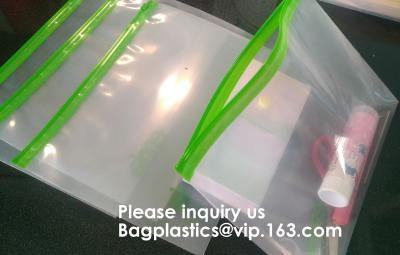 Chine Refermables clairs rescellables tiennent sac de joint de poches le poly de fermeture éclair de sacs en plastique de serrure, sac de fermeture éclair de document de gridding avec le métal ho à vendre