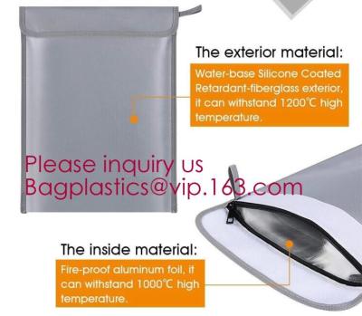 Chine Sac imperméable ignifuge enduit de silicone Non-irritant avec la tirette 15 x 11 pouces, défenseur ignifuge et résistant à l'eau à vendre