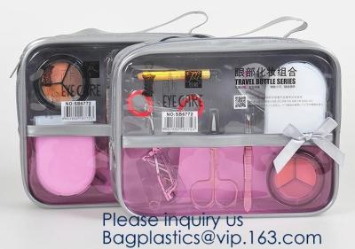 China Hoge Prestatiestoiletry Zak, Vinyl Plastic Toiletry voor de zak van de OrganisatorMakeup van Reistoebehoren, Wijnslinger Gerecycleerd Cos. Te koop