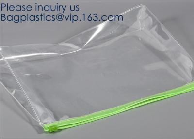 中国 浴室のEco友好的で透明なエヴァのジッパー袋旅行プラスチック化粧品袋、ジッパーが付いている曇らされた白いエヴァの構造袋 販売のため