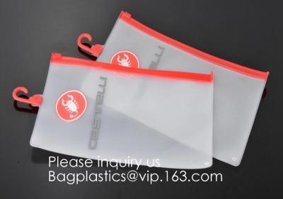 中国 ジッパーのスライダーが付いている曇らされたプラスチック エヴァの衣服のパッキング袋のスーツの洗濯物入れ袋、設計エヴァの贅沢な化粧品包装袋wi 販売のため