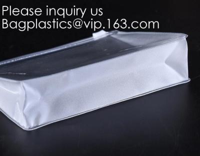 中国 シリコーンのブレスレットが付いているエヴァの化粧品袋、化粧品の昇進のためのPVC/EVAのジッパー袋、エヴァの小さい三角形の化粧品のスライダーのジッパー 販売のため