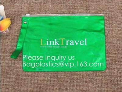 中国 ジッパーの上、エヴァ プラスチック耐久の化粧品のBageaseが付いているエヴァの環境に優しく透明で柔らかいプラスチック化粧品の包装袋 販売のため