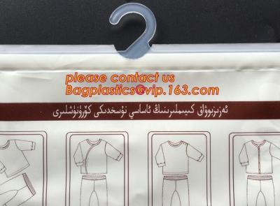 Cina Sacchetto d'imballaggio dello Swimwear con la cima di K, borse d'imballaggio della chiusura lampo del bikini della borsa del rinforzo, biancheria intima del gancio del gancio in vendita