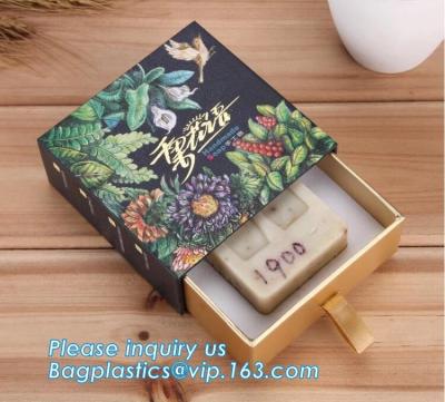 China Vrij van de het fluweellade van de steekproefluxe het document van de het parfumdouane verpakkend vakje met embleem gouden stempelen, hoofdband verpakkend vakje voor Te koop