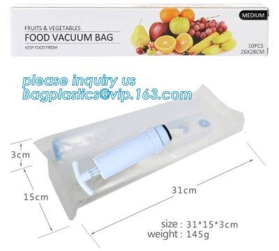 China 11" grande x 50' bolsos de rollo de almacenamiento del ahorrador de la comida del sellador del vacío de la calidad comercial, bocado de empaquetado del bolso de vacío/gra plástico de la comida en venta