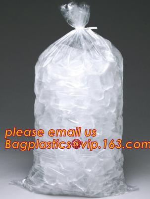 China High quality packaging pouch LDPE ice cube plastic bag, Manufacturer plastic disposable drawstring bag for storage ice c for sale