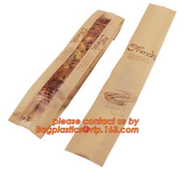 Cina Borsa chiara del pane della borsa della carta kraft candeggiata della finestra, borsa di Kraft della carta, sacco di carta del pane francese delle baguette, borse lunghe del pane tostato di dimensione, in vendita