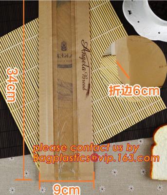 Cina Borsa chiara del pane della borsa della carta kraft candeggiata della finestra, borsa di Kraft della carta, sacco di carta del pane francese delle baguette, borse lunghe del pane tostato di dimensione, in vendita