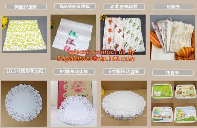 Cina Carta da imballaggio di Candy dell'involucro impermeabile al grasso dell'alimento, carta da imballaggio dell'hamburger impermeabile al grasso su ordinazione di logo, stampa riciclabile impermeabile al grasso in vendita