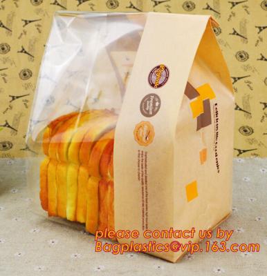 Cina L'abitudine promozionale del fornitore della Cina ha ricoperto la borsa di Kraft della carta panino/del pane di chiara finestra, pane marrone del forno della carta kraft in vendita