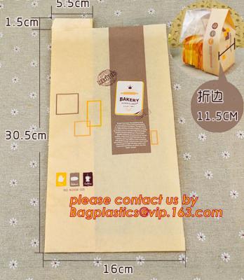 Cina L'abitudine promozionale del fornitore della Cina ha ricoperto la borsa di Kraft della carta panino/del pane di chiara finestra, pane marrone del forno della carta kraft in vendita