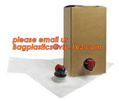 China Bolso reutilizable de Glod del vino tinto del patio del bolso de plata del sello en la caja para el líquido y el jugo, 1L ~ bolso de Apple del babero del agua 500L en caja y Liqui en venta