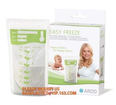 China El sello de encargo de la cremallera de la categoría alimenticia de la impresión se levanta el bolso del almacenamiento de la leche materna de la prueba del escape de la bolsa 8oz, bolsos MI del almacenamiento de la leche materna en venta