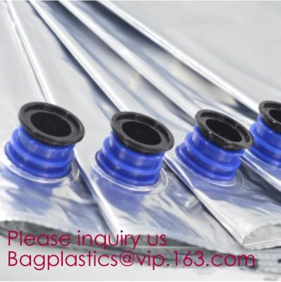 China el bolso de la caja de la válvula de mariposa/el bolso plástico del BABERO del jugo en el dispensador hecho en China, dispensador de la caja/del vino laminó el bolso de aluminio i del babero en venta