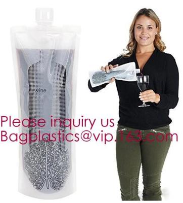 China el caso que lleva multiusos, bolso del vino, embalaje líquido con el canalón del vitop, vino de empaquetado 5L/10L/20L empaqueta el babero en dispe del vino de la caja en venta