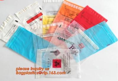 Cina Borsa di plastica con i doppi sacchetti, speci richiudibile impresso di trasporto dell'esemplare del laboratorio medico di rischio biologico del laboratorio di rischio biologico in vendita