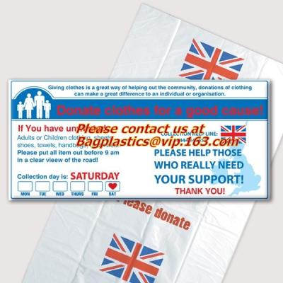 Cina L'HDPE biodegradabile resistente della porcellana ha stampato la borsa/borsa della carità/borsa di donazione, Biodegaradable, riutilizzabile, a perfetta tenuta, bagease in vendita