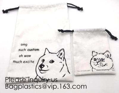 China De witte Geborstelde van Katoenen Zak Keperstofdrawstring voor Verpakking, Katoenen Flanelstofzak, Zuivere Witte Katoenen Flanel Verpakkende Zak Te koop