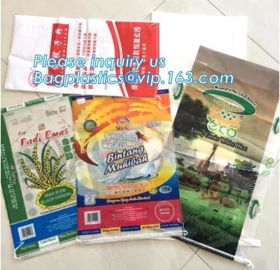 China os sacos de papel vendem por atacado o saco tecido pp do papel de embalagem, Papel de embalagem pp laminados de empacotamento de alimento 25kg tecido ensacam para o mar de embalagem à venda