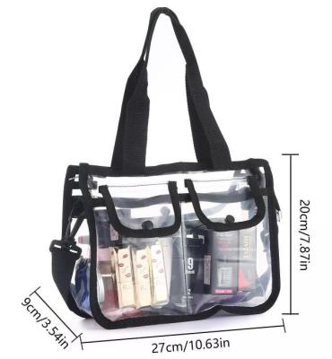 Cina La maniglia multifunzionale di viaggio della capacità grande compone la chiara borsa cosmetica del PVC, borsa cosmetica olografica in vendita