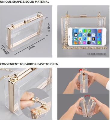 Cina Borsa di frizione del PVC della chiusura del bottone per la borsa cosmetica di trucco della manica della rottura della borsa delle donne, PVC dorato della frizione della catena della maniglia di Satchel in vendita