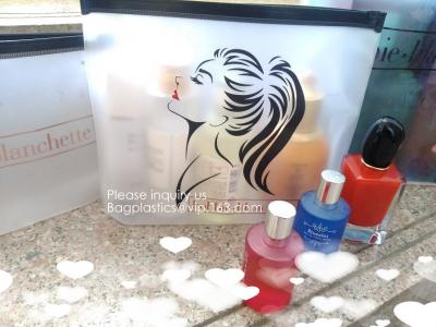Cina Abbigliamento dei sacchetti di stoccaggio dell'imballaggio della borsa della chiusura lampo del cursore/cosmetici/vestiti risigillabili di viaggio glassati metallina/PA promozionale in vendita