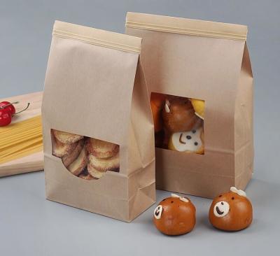 China Estañe el bolso de la bolsa del té del lazo, grano de café que el empaquetado se levanta la bolsa de papel ziplock del té del papel de Kraft con la bolsa del choco de la galleta de la ventana en venta