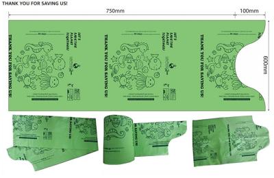 Cina Ambientale protegga il chiaro sacchetto di plastica sulla vendita all'ingrosso del rotolo con il logo, Tras colorato concimabile Osso-biodegradabile amichevole in vendita