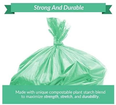 中国 100%の生物分解性のcompostableプラスチックごみ袋、100%の生物分解性の黒いプラスチックごみ袋/環境の合成物 販売のため