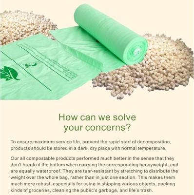 中国 澱粉のCompostable使い捨て可能な生物分解性のプラスチック習慣は平らなごみ袋、Compostable袋頑丈な25KGを印刷した 販売のため