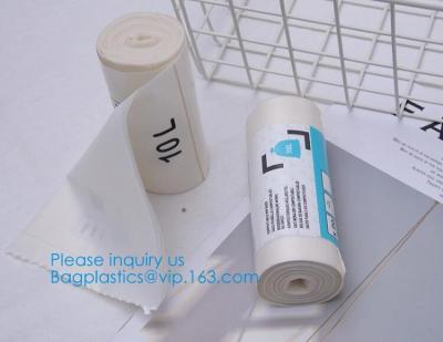 Cina borsa di rifiuti non di plastica concimabile biodegradabile del cordone di 100% su misura, cordone biodegradabile della plastica della composta di eco in vendita