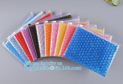 중국 메일 & 저장 버블 우편물발송자를 위한 팁 봉투 보호하는 랩 가방 바깥쪽의 슬라이더 지퍼 미생물에 의해 분해된 버블 판매용