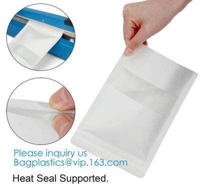 China Bolsas reutilizables del papel de la cerradura de la cremallera con Matte Window And Tear-Away Notch para el almacenamiento multiusos en venta