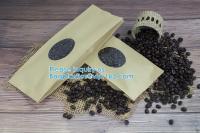 China White Kraft Paper Stand Up Zipper Pouches Aluminum Foil High Barrier Quad Seal Bag For Food Package for sale