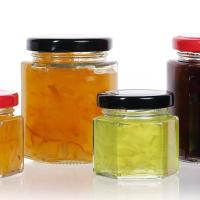 Quality High Quality Customized Hexagon Shape Glass Jar for Honey Jams Food Storage With for sale