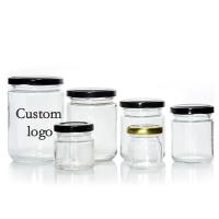 Quality Custom Logo Clear Round Shape Food Storage Canning Pickles Food Glass Jars Food for sale