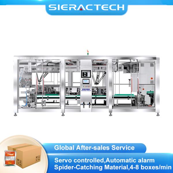 Quality All In One Automatic Case Packer Vision Guided Case Erector Loader Sealer With Delta Robot for sale