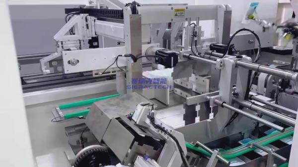 Quality Automatic Mask Cartoning Machine with Multi-Station Feeding and PLC Control for for sale