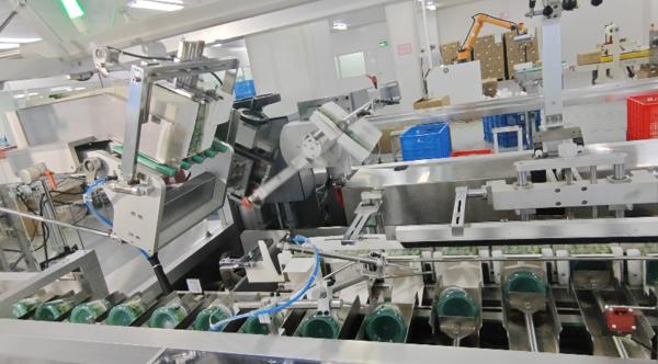 Quality Automatic Formaldehyde Cleaner Cartoning Machine with Anti-Jam Servo Loading for for sale