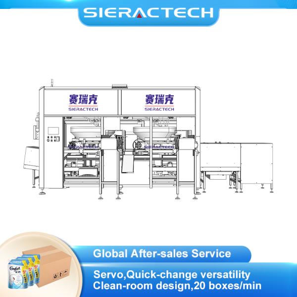 Quality Robotic Liquid Pouch Case Packing Machine For Heavy Detergent Doypacks for sale