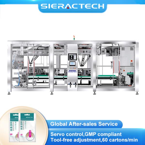 Quality Automatic Cotton Swab Packaging Machine with Counting System, Vision-Guided Sorting and Central Bagging Solution for sale