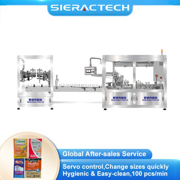 Quality Automatic Drink Solvent Cartoning Machine with Quick Changeover and High-Speed Packaging for sale
