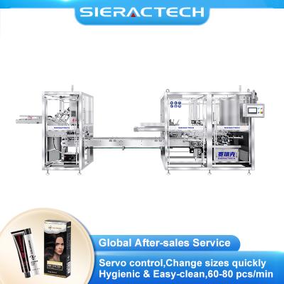 China Automatic Hair Dye Cartoning Machine with Intelligent Tube Collation and Multi-Component Kit Loading for sale