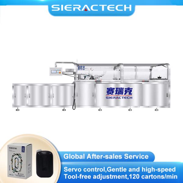 Quality Automatic Milk Frother Powder Cartoning Machine with Robotic Gripper Loading and Integrated Secondary Cartoning for sale