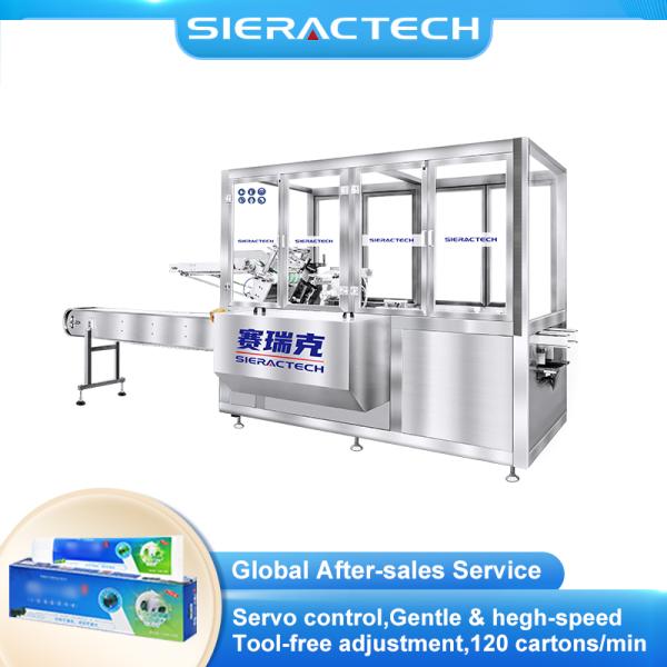 Quality Automatic Toothpaste Cartoning Machine with Vertical Top-Load System and Zero-Defect Quality Control for FMCG Packaging for sale