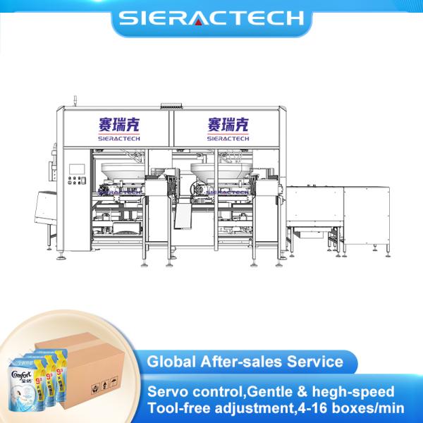 Quality Automatic Large Pouch Laundry Detergent Case Packing Machine with Robotic Soft-Landing Technology for sale