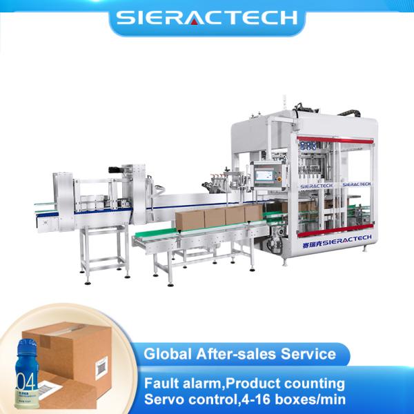 Quality Automatic Bottled Health Beverage Case Packing Machine with Servo Collation and Zero-Crush Loading System for sale