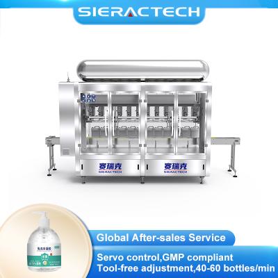 China Automatic Alcohol Gel Filling Machine with Servo Piston Dosing and Anti-Stringing Nozzle System for sale