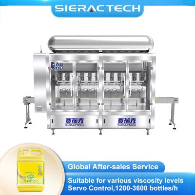 China Automatic Dishwashing Liquid Filling Machine with Servo Piston Dosing and Anti-Drip Hygienic Filling System for sale